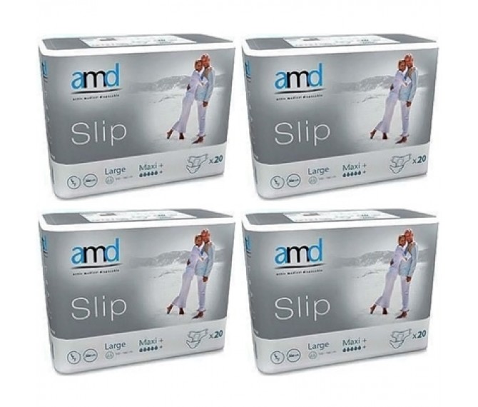 80uni. Fralda Amd Slip Maxi Plus Tam.L (4 x 20uni.)